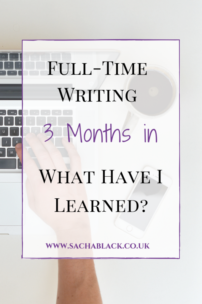 Full-Time Writing: 3 Months in - Sacha Black